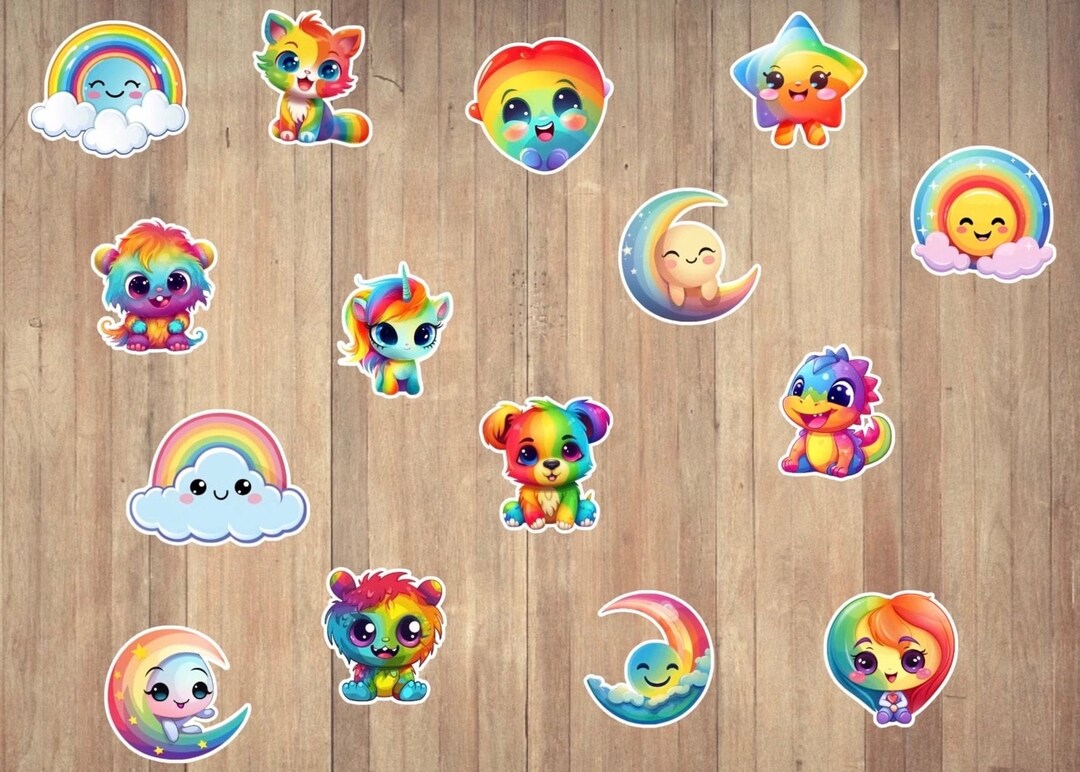 Rainbow Holographic Sticker Set individuals Sold Separately - Etsy