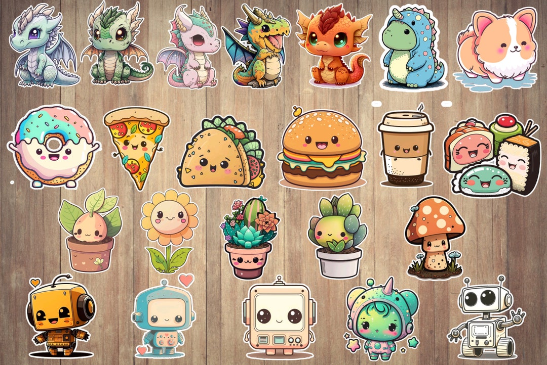 Kawaii Sticker Set Waterproof - Etsy