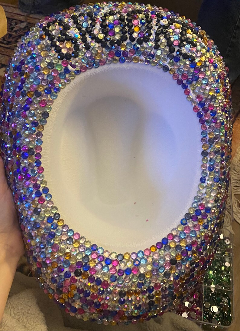 Bejeweled Bedazzled Cowboy Hat Full Adult Size Party Hat W - Etsy
