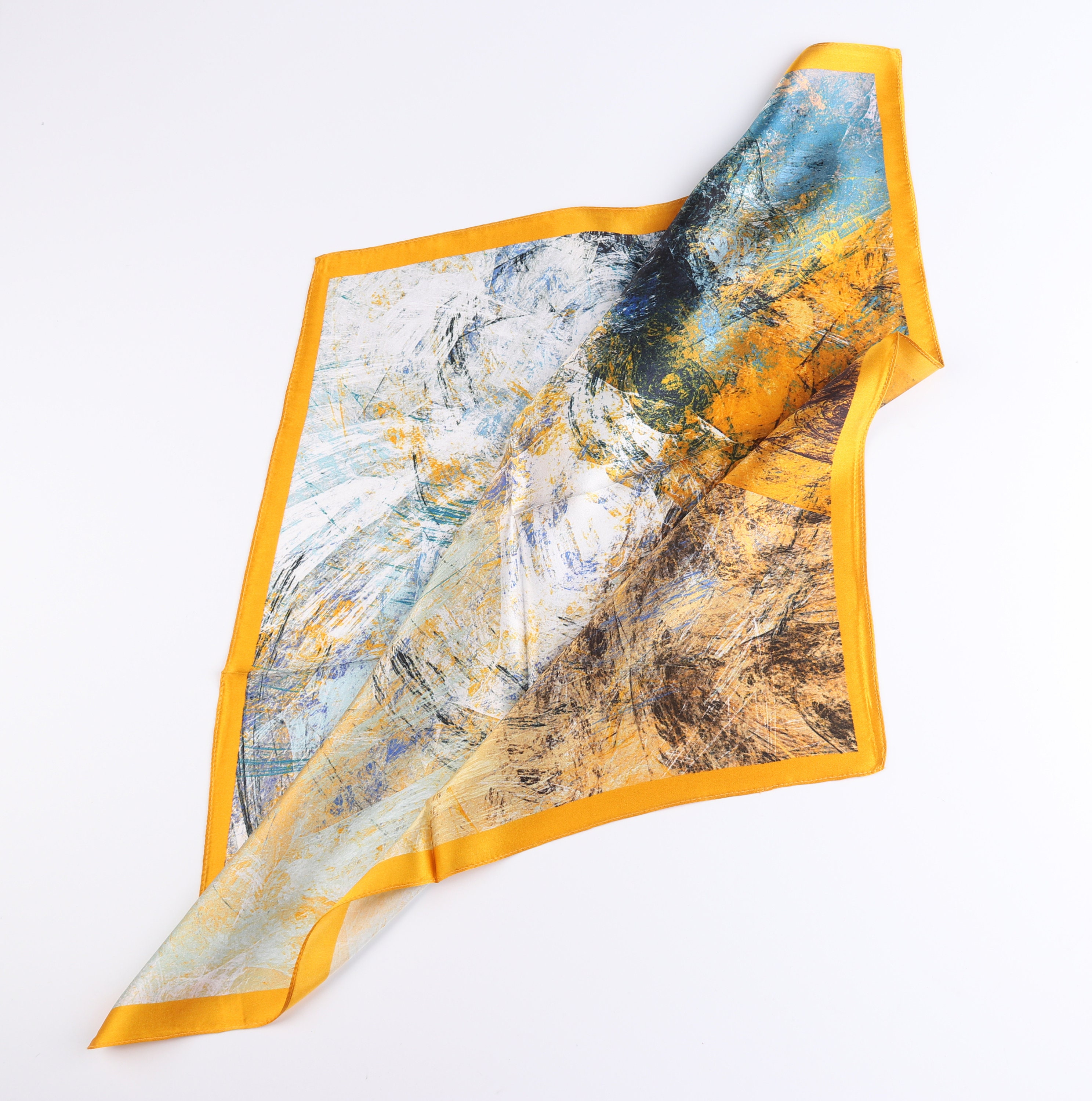 100% Silk Scarf, Pure Silk Scarf, Small Silk Square Scarf, Neck Scarf ...