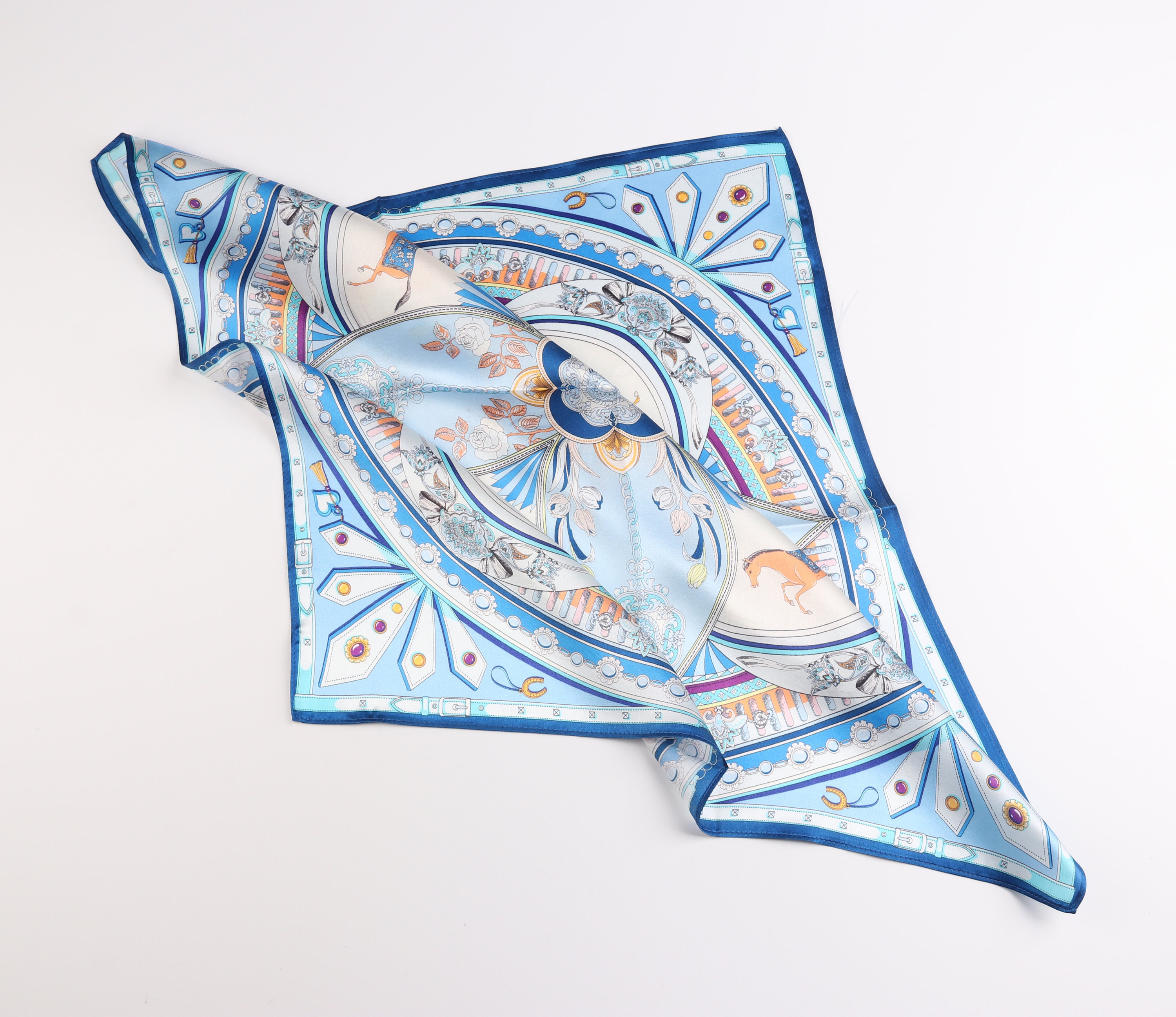 100% Silk Scarf, Pure Silk Scarf, Small Silk Square Scarf, Neck Scarf ...
