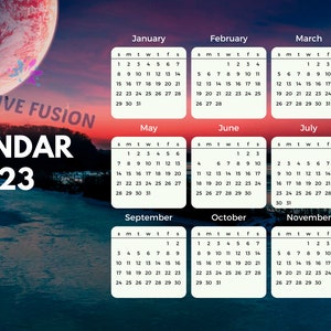 Tongan Monthly Calendar 2023 | Purple Green Tropical Orchid 2023 ...