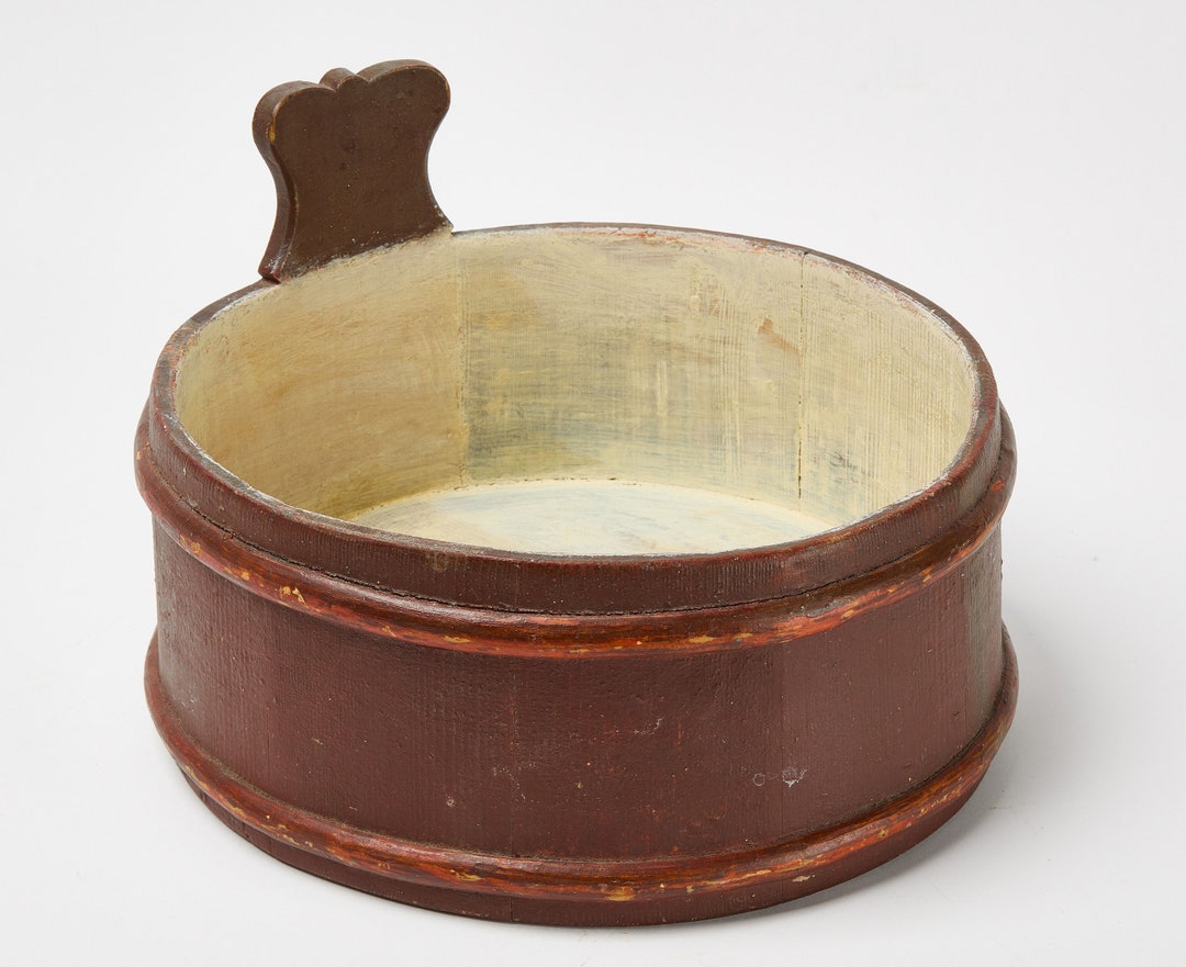 Antique 19th Century Heart Handled Treen Bucket - Etsy