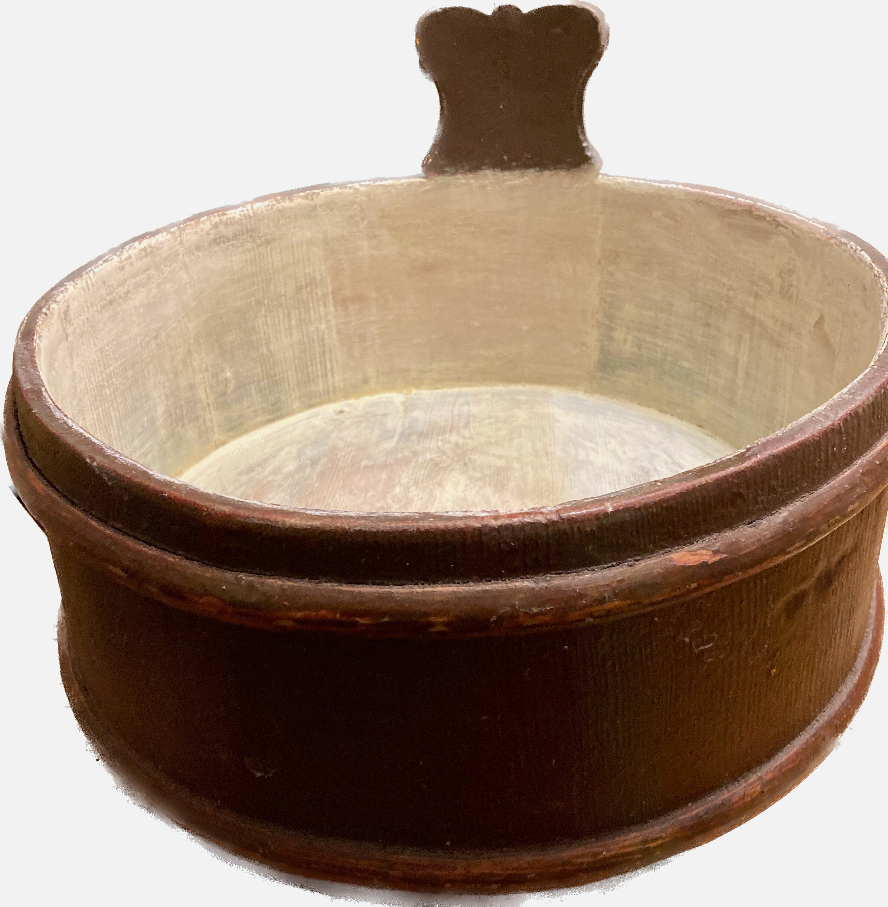 Antique 19th Century Heart Handled Treen Bucket - Etsy