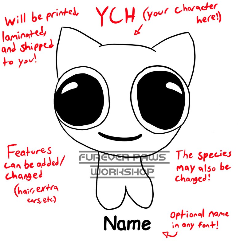 BTW ADHD Creature Furry Fursona YCH Badge Yippee - Etsy