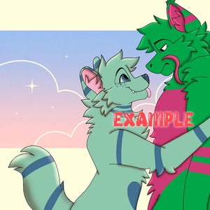 Furry Fursona Couple YCH- Love is in the Air (pinned Ya!) - Etsy
