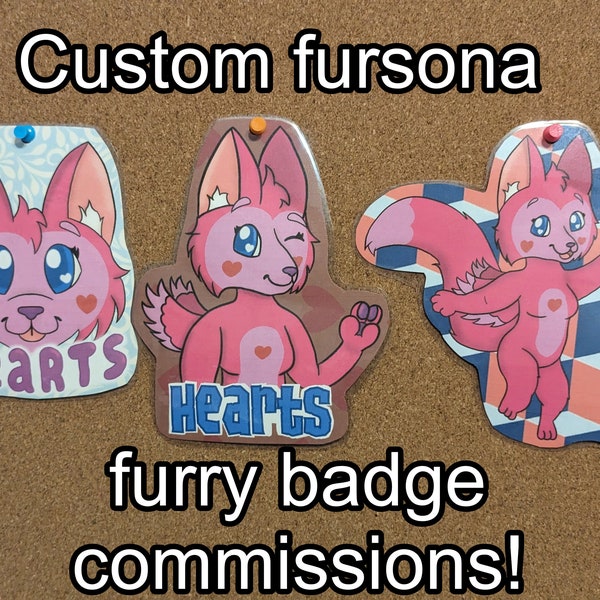 Furry Badge Commission - Etsy