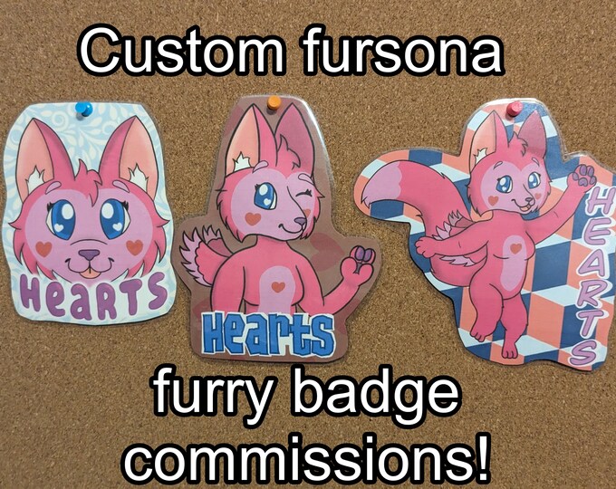 Physical Fursuit Furry Badge Commissions! Digitally Drawn - Etsy