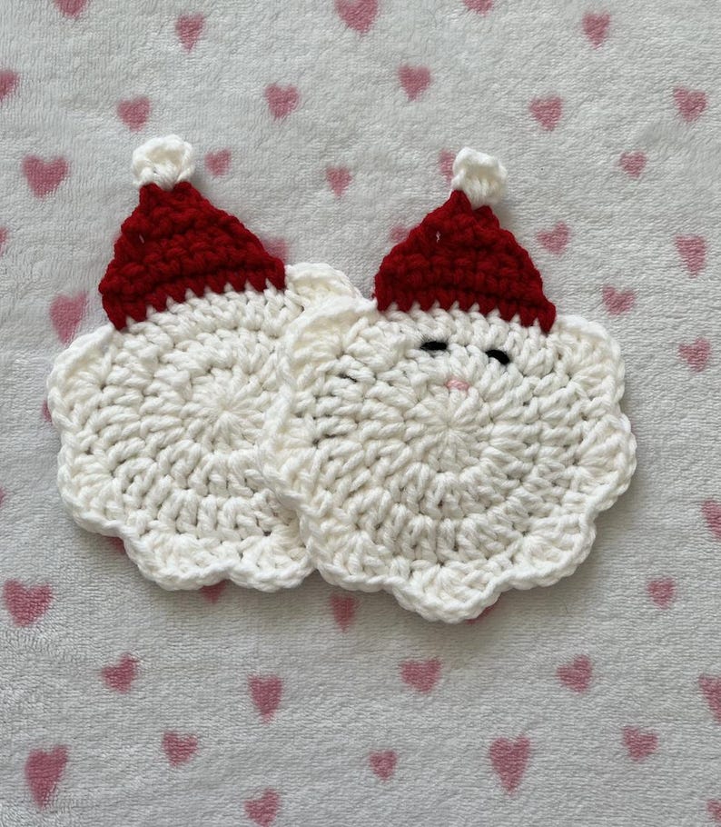 Crochet Pattern - Santa Coaster - Etsy