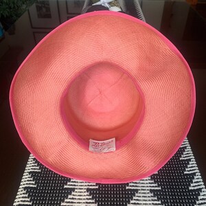 Mid-century BETMAR New York Paris Flamingo Pink Straw/raffia Stylish ...