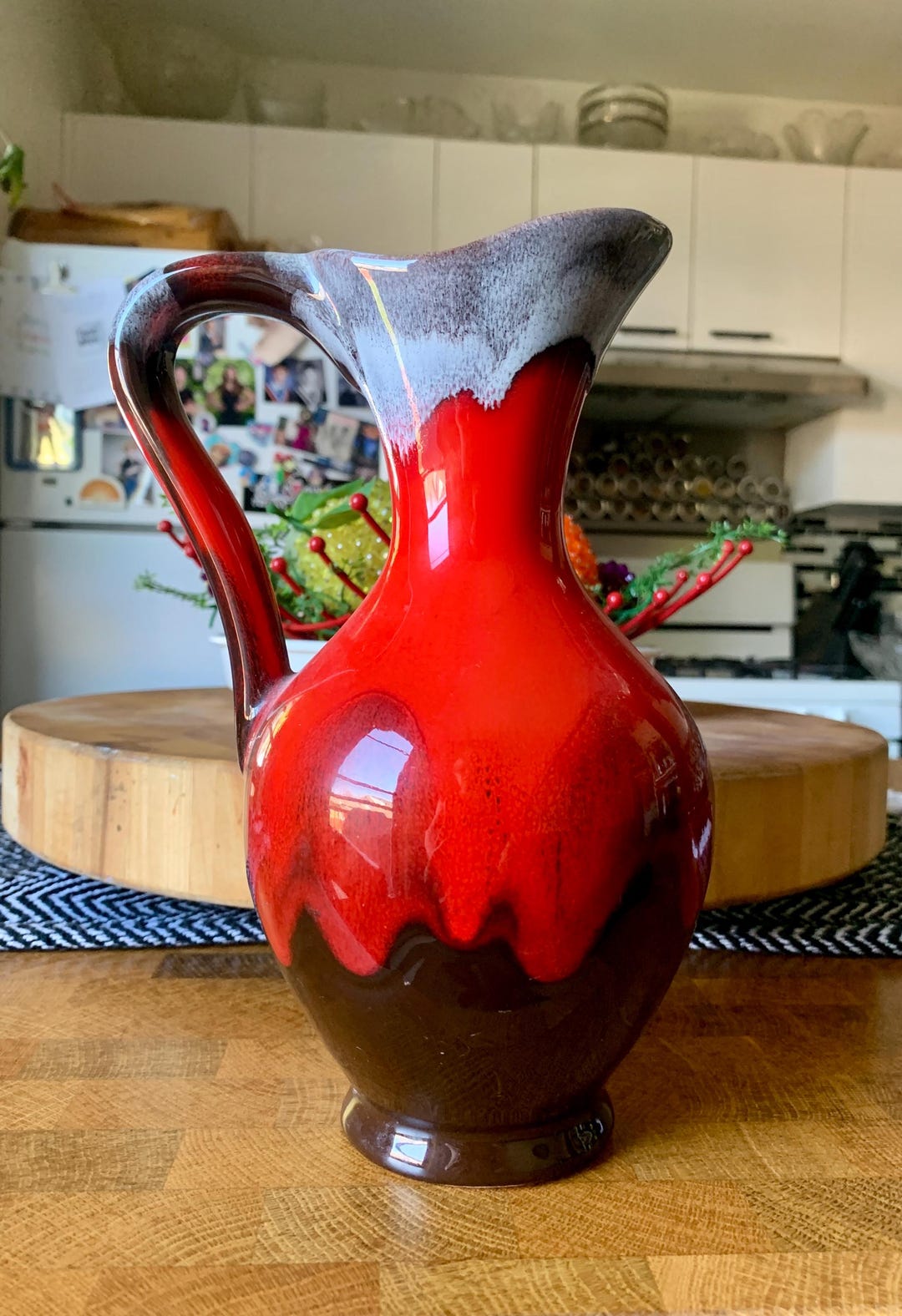 Vibrant Mid-century 9”x 6” Vibrant Drip Glaze ALFRED DUBÉ Canadiana ...