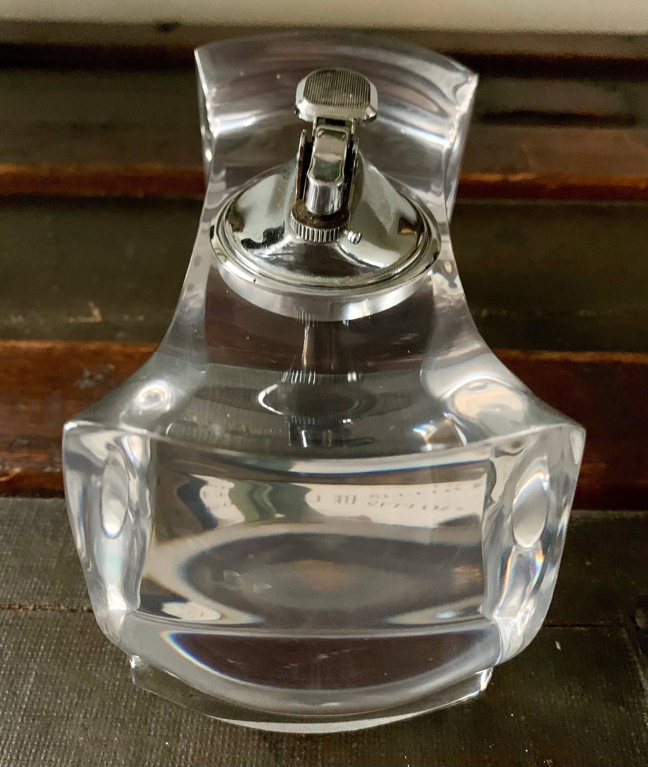 Vintage 6 1/2 X 4 1/4 Solid Lucite Table Lighter Mid-century Sculptural ...