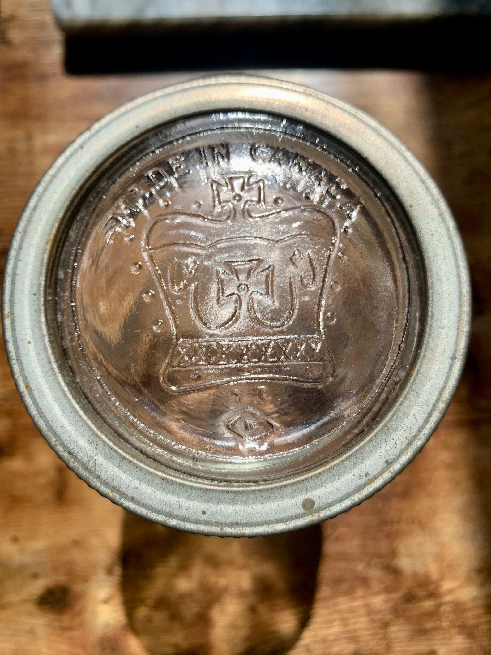 Vintage 1932 CROWN Midget/pint Wide Mouth Glass Mason/canning Jar W ...