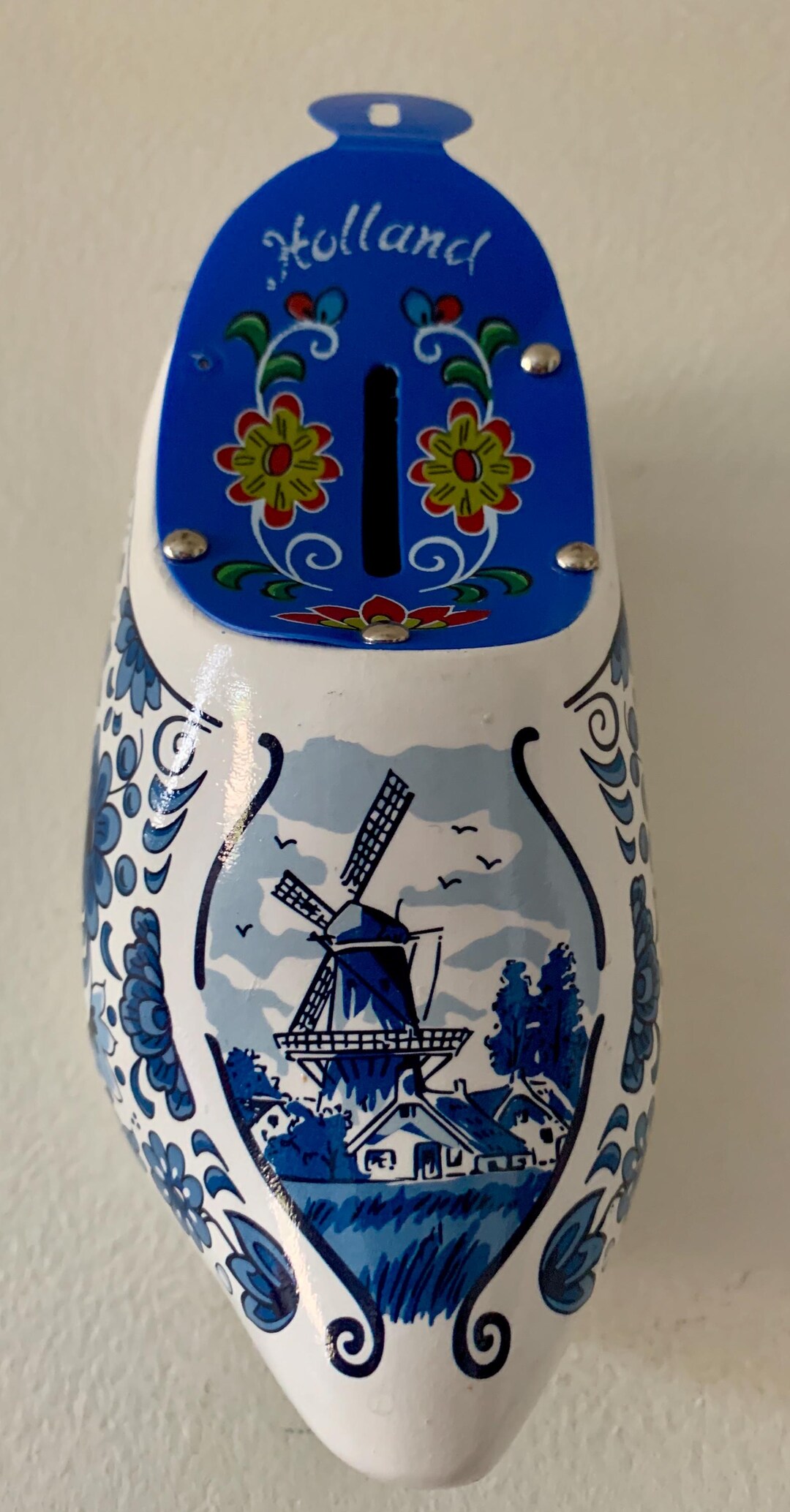 Unused Vintage 2 1/2”x 6”hand-painted Delft’s Style Blue & White ...