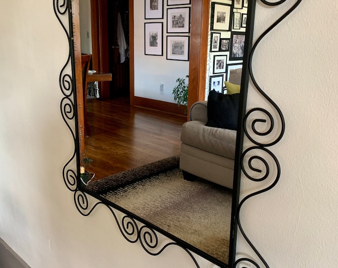Rare, Discont’d 1990s IKEA NORESUND 28 3/4”x 28 1/4” Black Wrought Iron ...