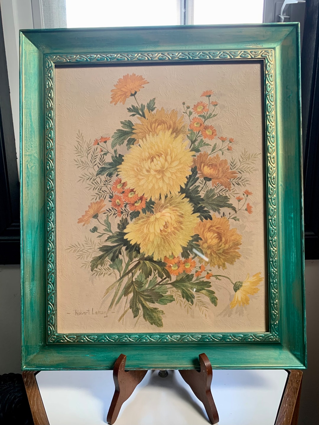 Vintage Mid-century Robert Laessig Floral Lithograph Art Print C. 1971 ...