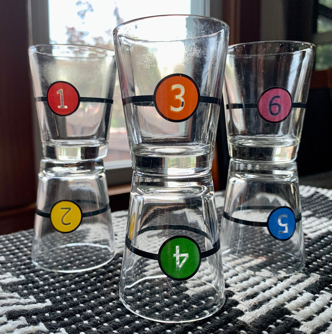 Unused Vintage Set of Six 1.5 Fl Oz Billiards/pool/snooker Shot Glasses ...