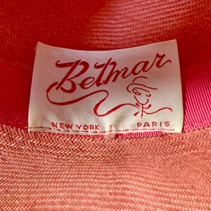 Mid-century BETMAR New York Paris Flamingo Pink Straw/raffia Stylish ...