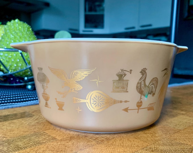 Vintage Pyrex 473B 1 Liter Woodland Brown Bowl and 470C Glass Cover Lid ...