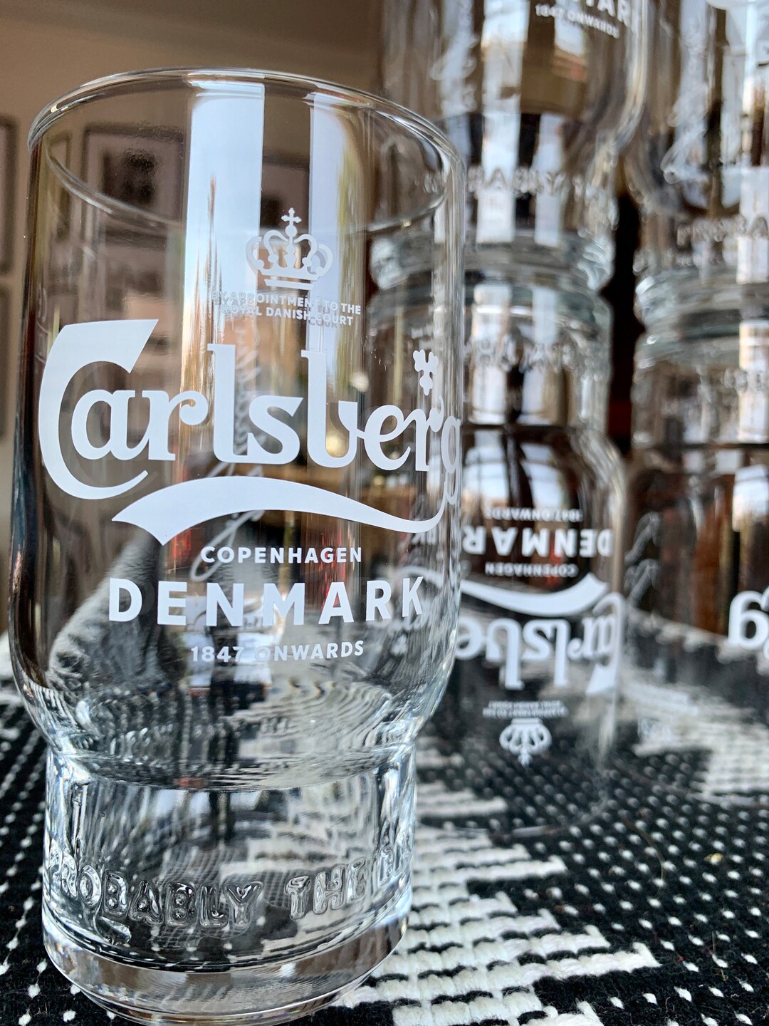 Six Rare Unused European 0.25L CARLSBERG Denmark Signature Stackable ...