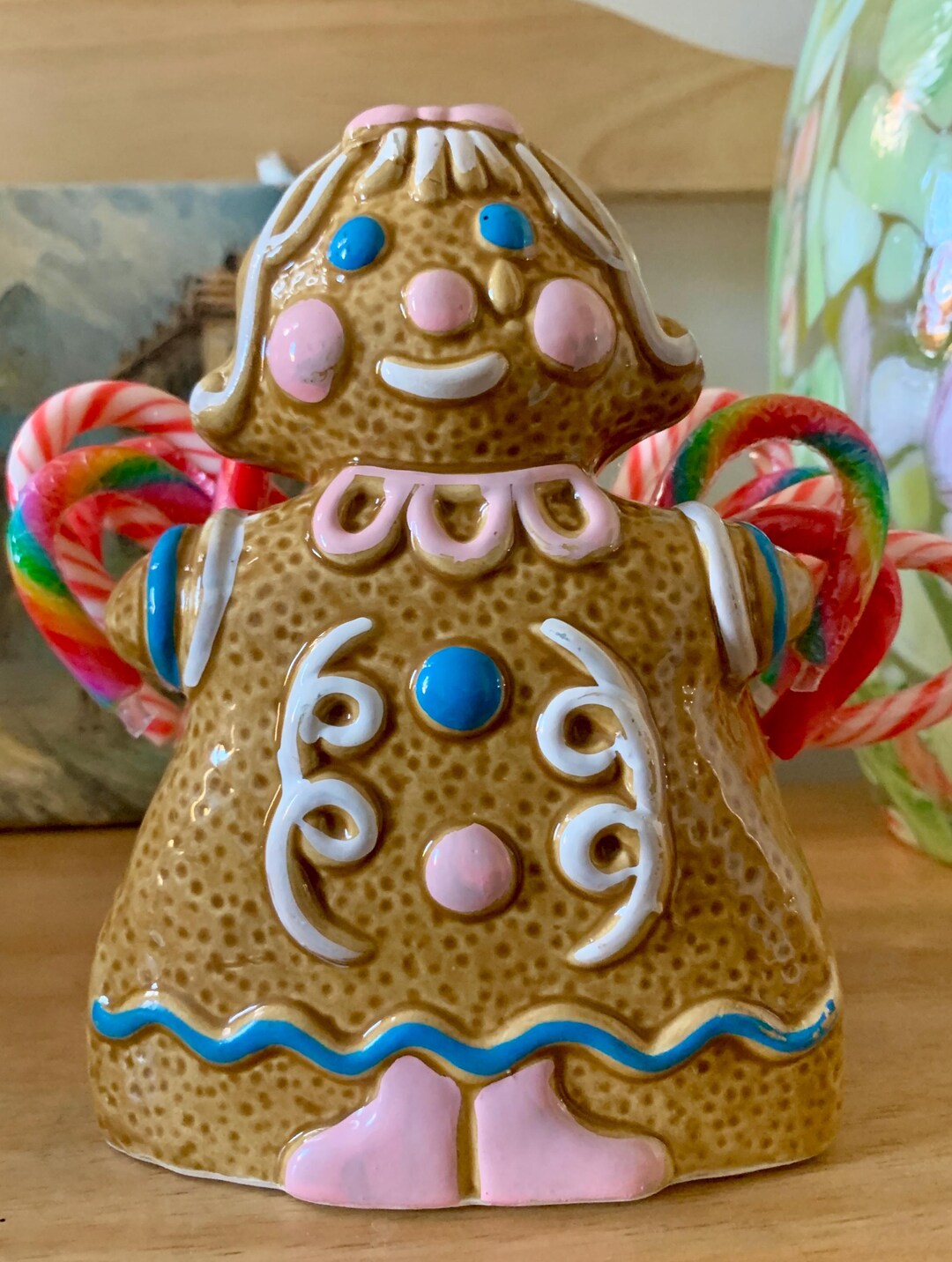 Mid-century 6 5/8” Hand-painted RUBENS Japanese Ceramic Gingerbread ...