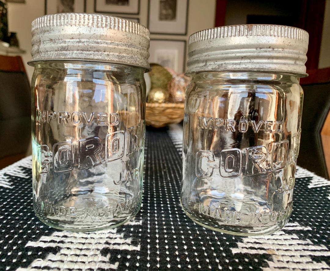 Vintage/antique 5 1/8”x 3 1/8” Wide Mouth Three-quarters Pint IMPROVED ...