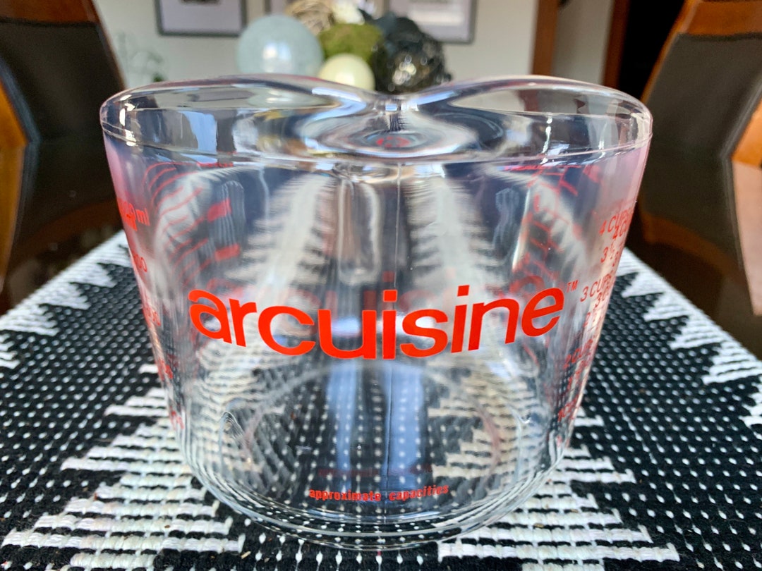 Unused ARC CUISINE France 4 Cup/1l Measuring Glass W/vibrant Red Lines ...