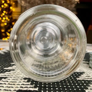 Vintage/antique Clear Glass 8”x 4” CROWN Imperial Qt Mason Jar W/glass ...