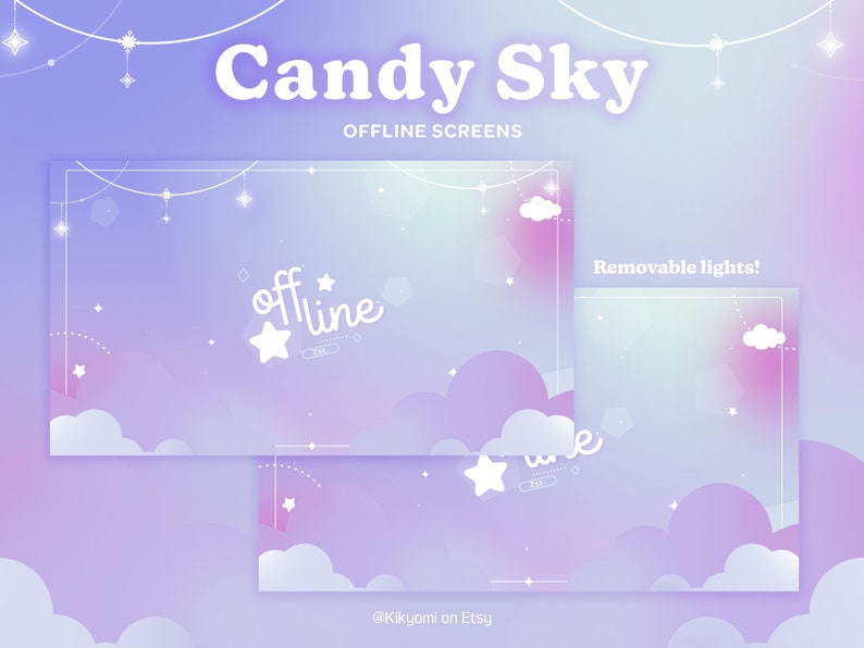 CANDY SKY Animated Vtuber e IRL Twitch Stream Pack / Estética - Etsy México