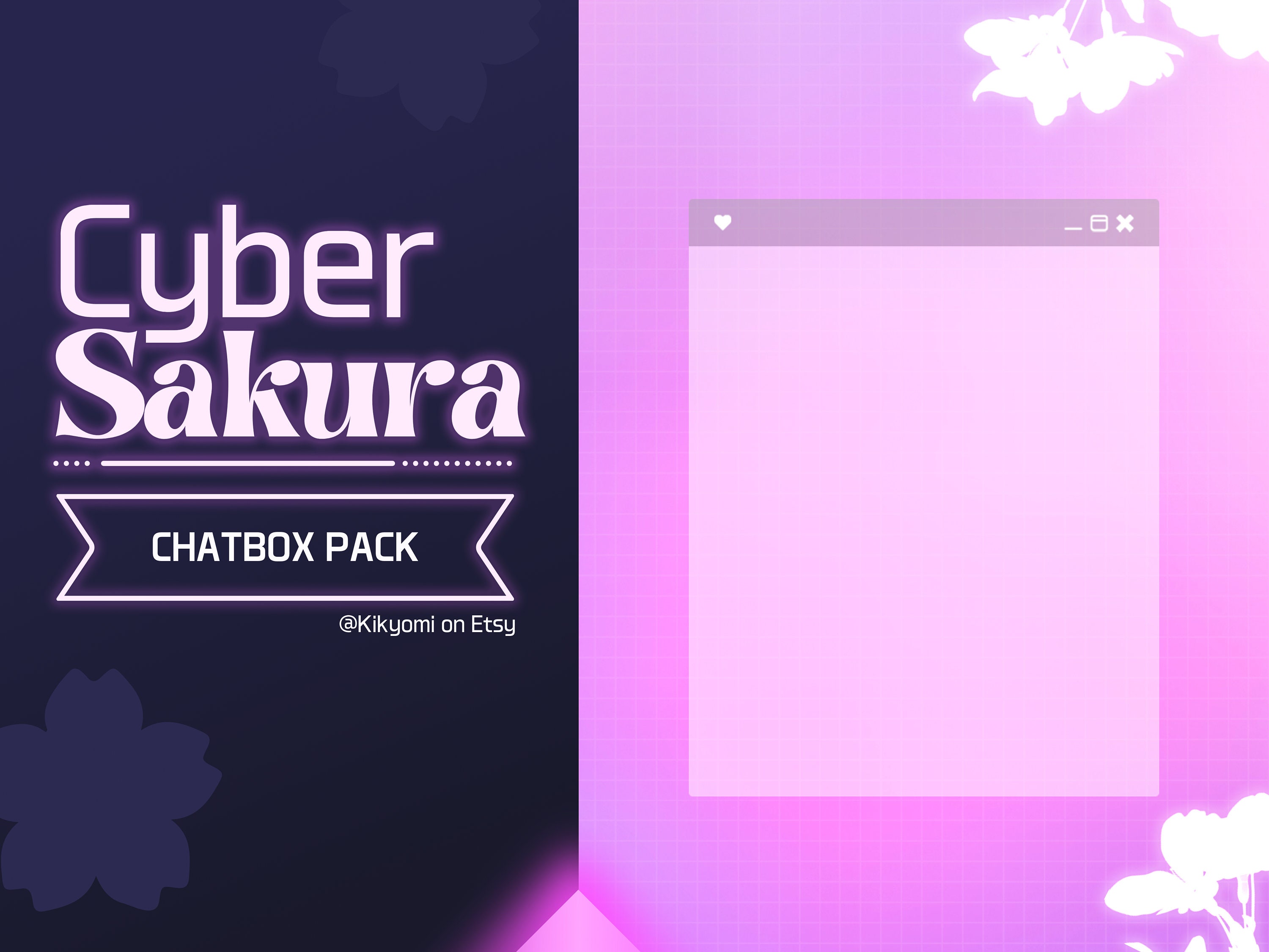 CYBER SAKURA Chatbox Pack Cute Lofi Pastel Chat Boxes for Streamers and ...