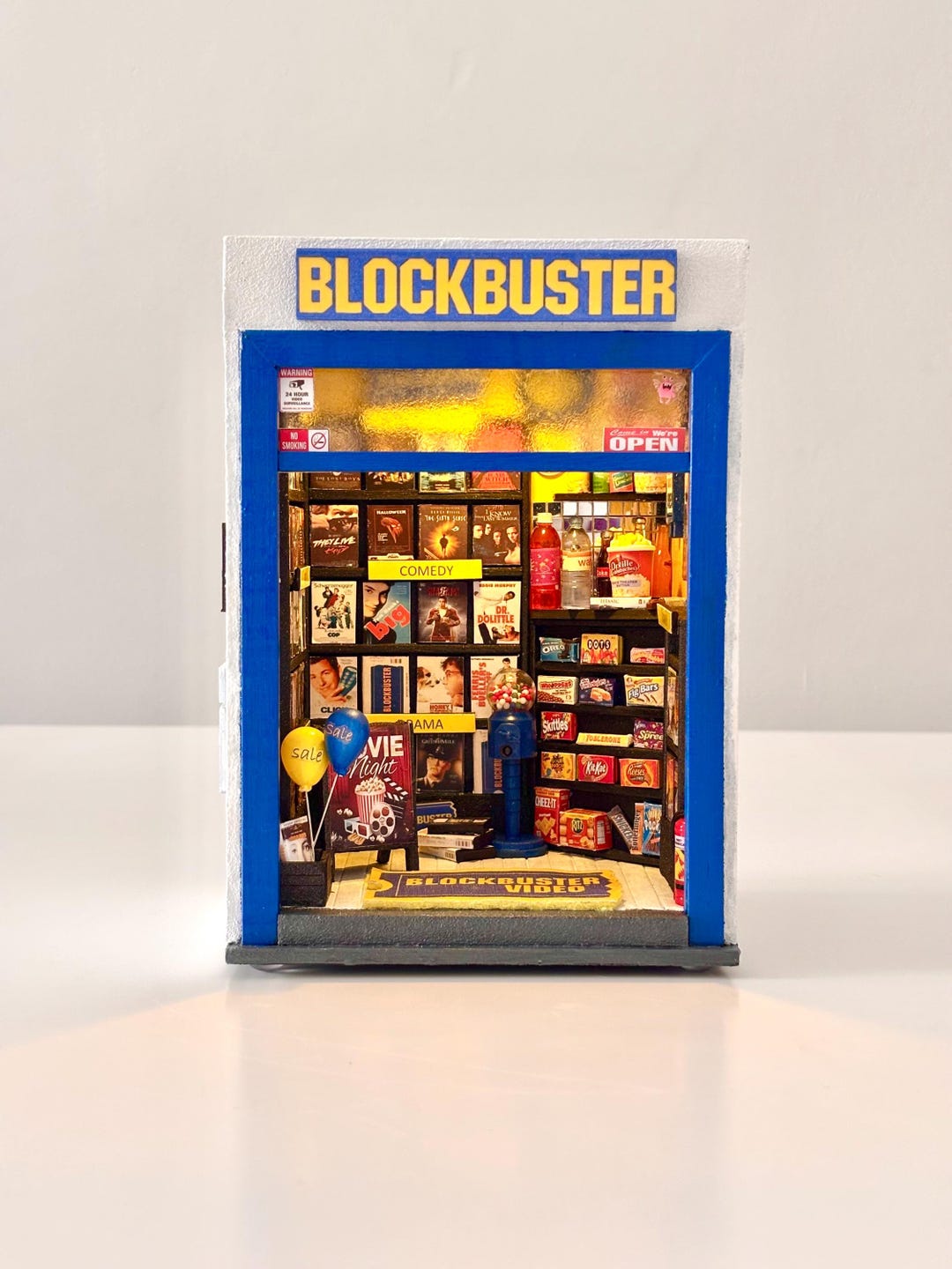 Blockbuster Video Rental Store, Shadowbox, Diorama, LED Light, Handmade ...