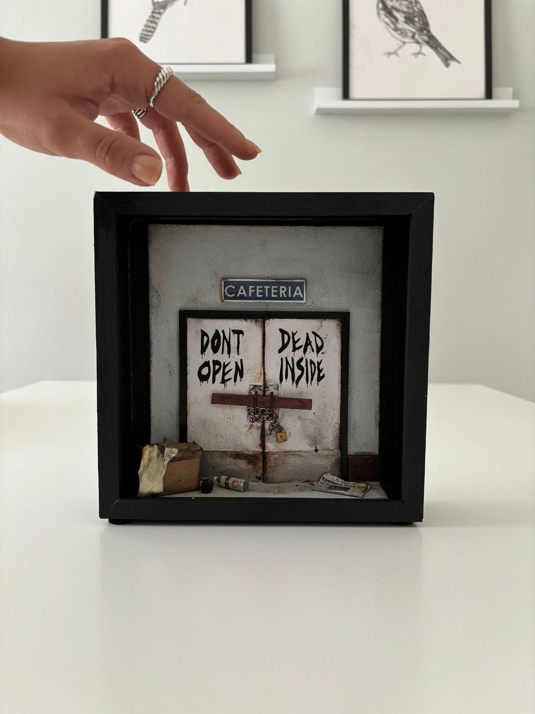 The Walking Dead Hospital Scene Diorama, Shadow Box, Handmade, Horror ...