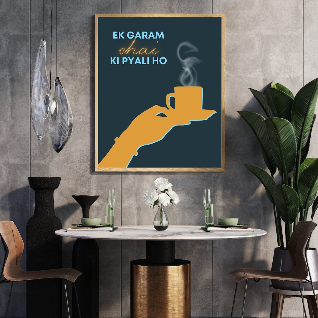 Ek Garam Chai Ki Pyali Ho | Bollywood Art | Desi Wall Art | South Asian ...