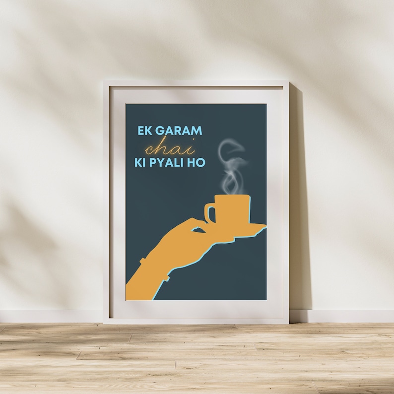 Ek Garam Chai Ki Pyali Ho Bollywood Art Desi Wall Art South Asian ...