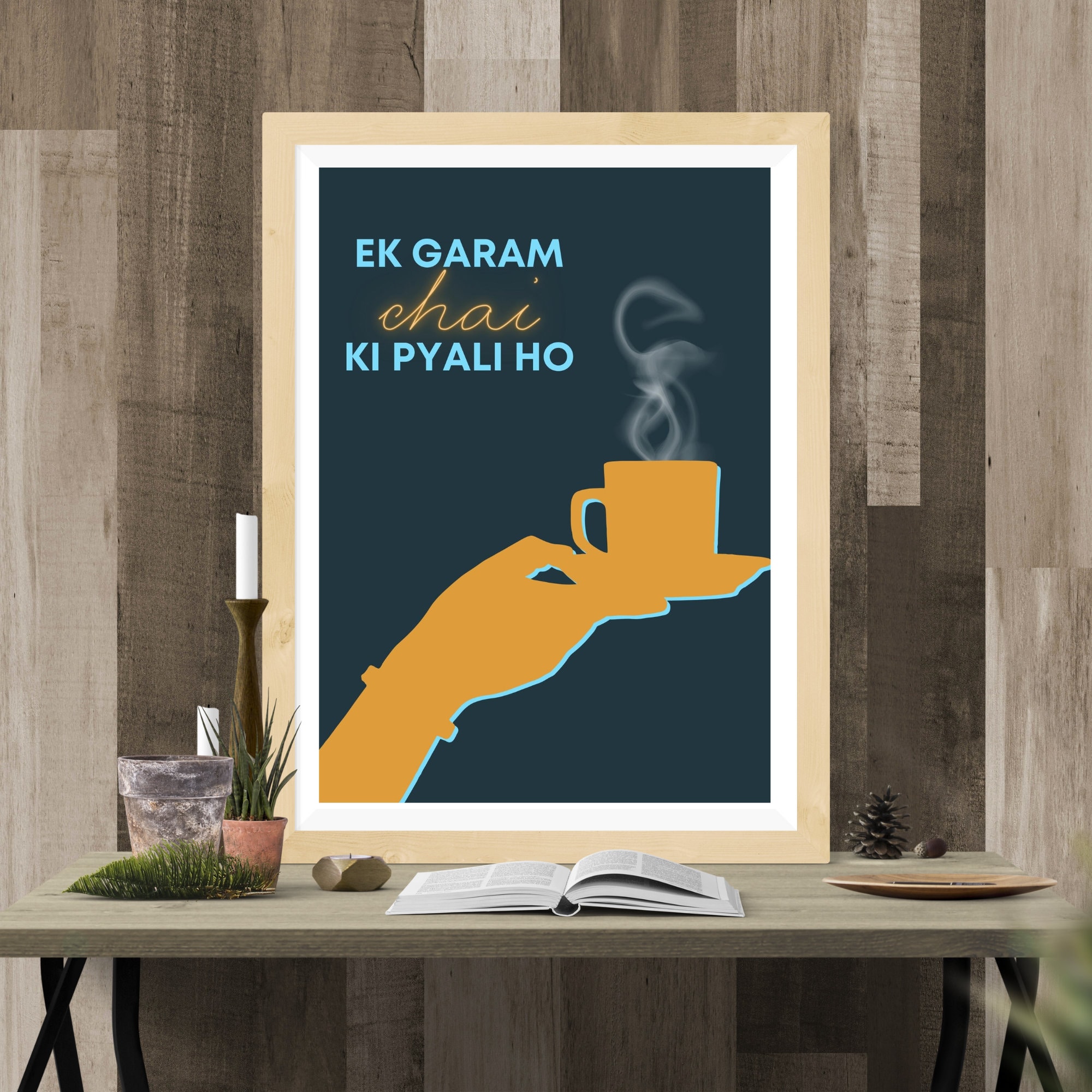 Ek Garam Chai Ki Pyali Ho Bollywood Art Desi Wall Art South Asian ...