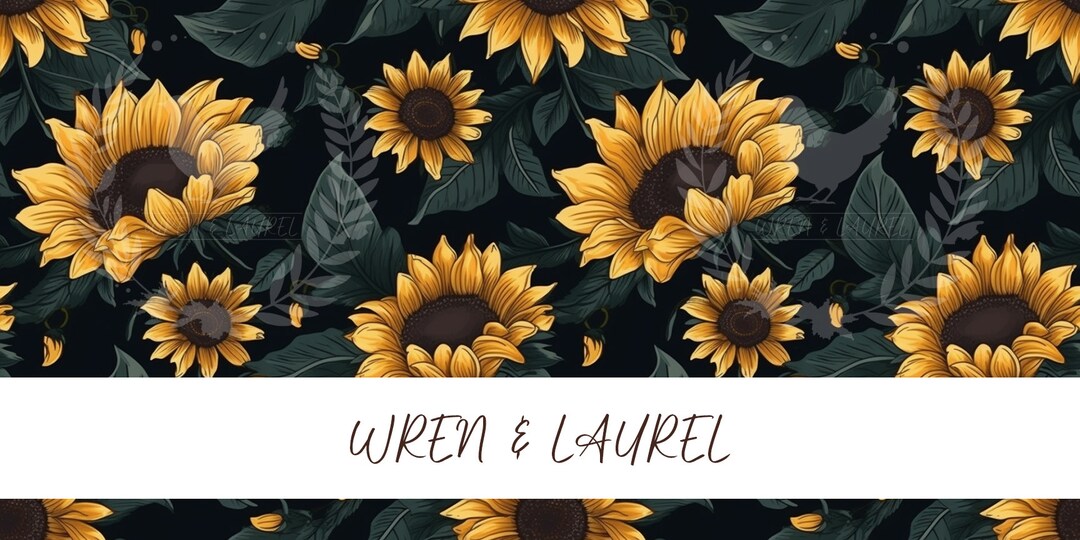 Sunflower Floral Seamless Pattern, Floral Pattern for Commercial Use ...
