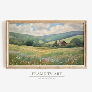 Spring Wildflower Meadow Landscape Frame TV Art (digital Download) - Etsy