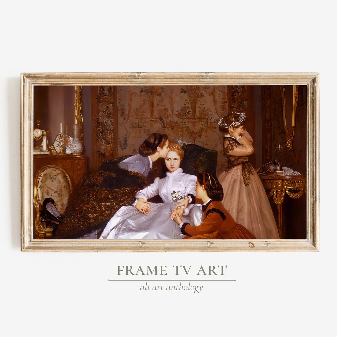 Frame TV Art, the Reluctant Bride, Vintage Moody Artwork, Muted Warm ...