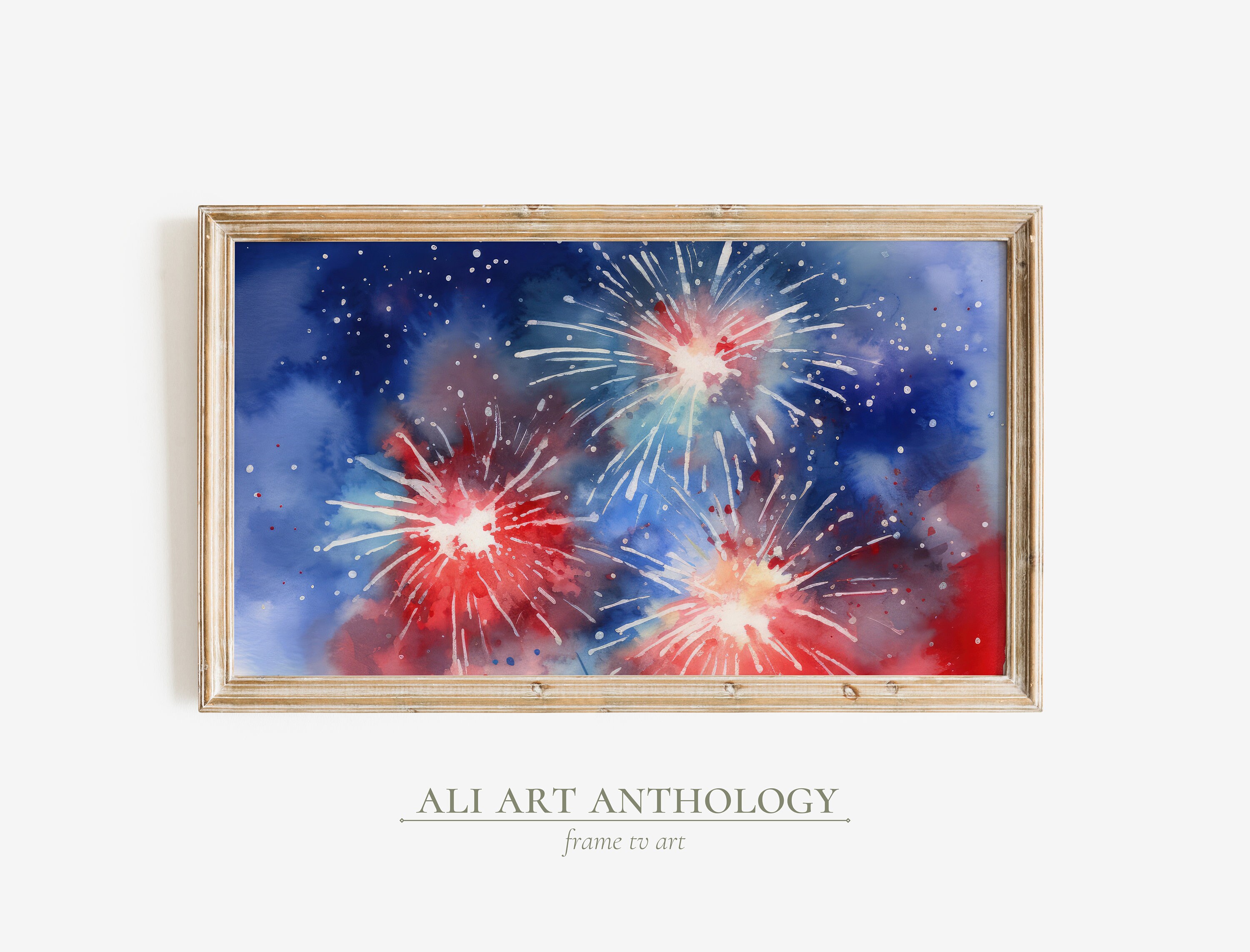 Frame TV Art 4th of July Art Set of 6 Firework Independence - Etsy