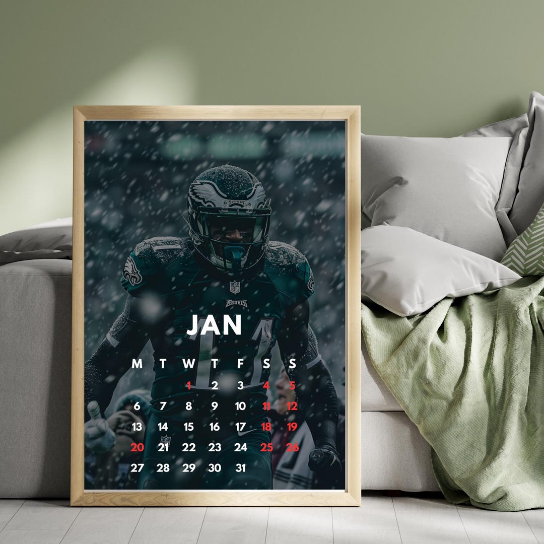 2025 NFL Football Calendar - Printable Wall Art | Monthly & Yearly ...