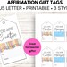 Printable Gift Tags for Teachers Affirmation Coworkers Students Friends ...