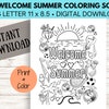 Welcome Summer Coloring Sort - Last Day of School Coloring Page ...