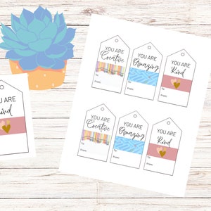 Printable Gift Tags for Teachers Affirmation Coworkers Students Friends ...