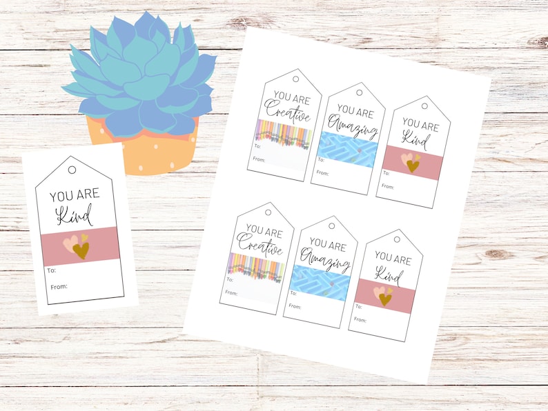 Printable Gift Tags for Teachers Affirmation Coworkers Students Friends ...
