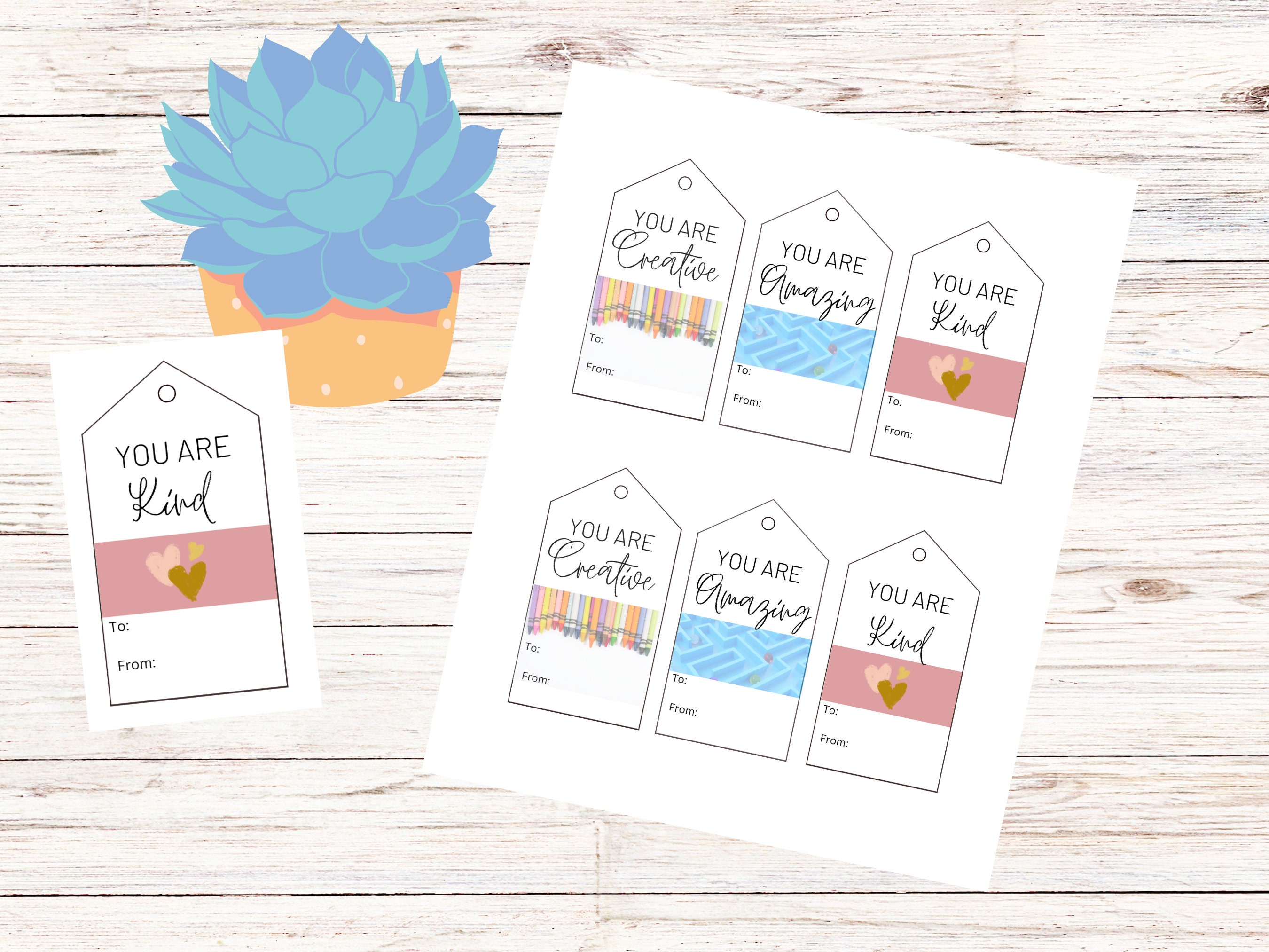Printable Gift Tags for Teachers Affirmation Coworkers Students Friends ...