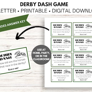 DERBY Game FUN for Kids - Task Cards for Classroom or Home Use ...