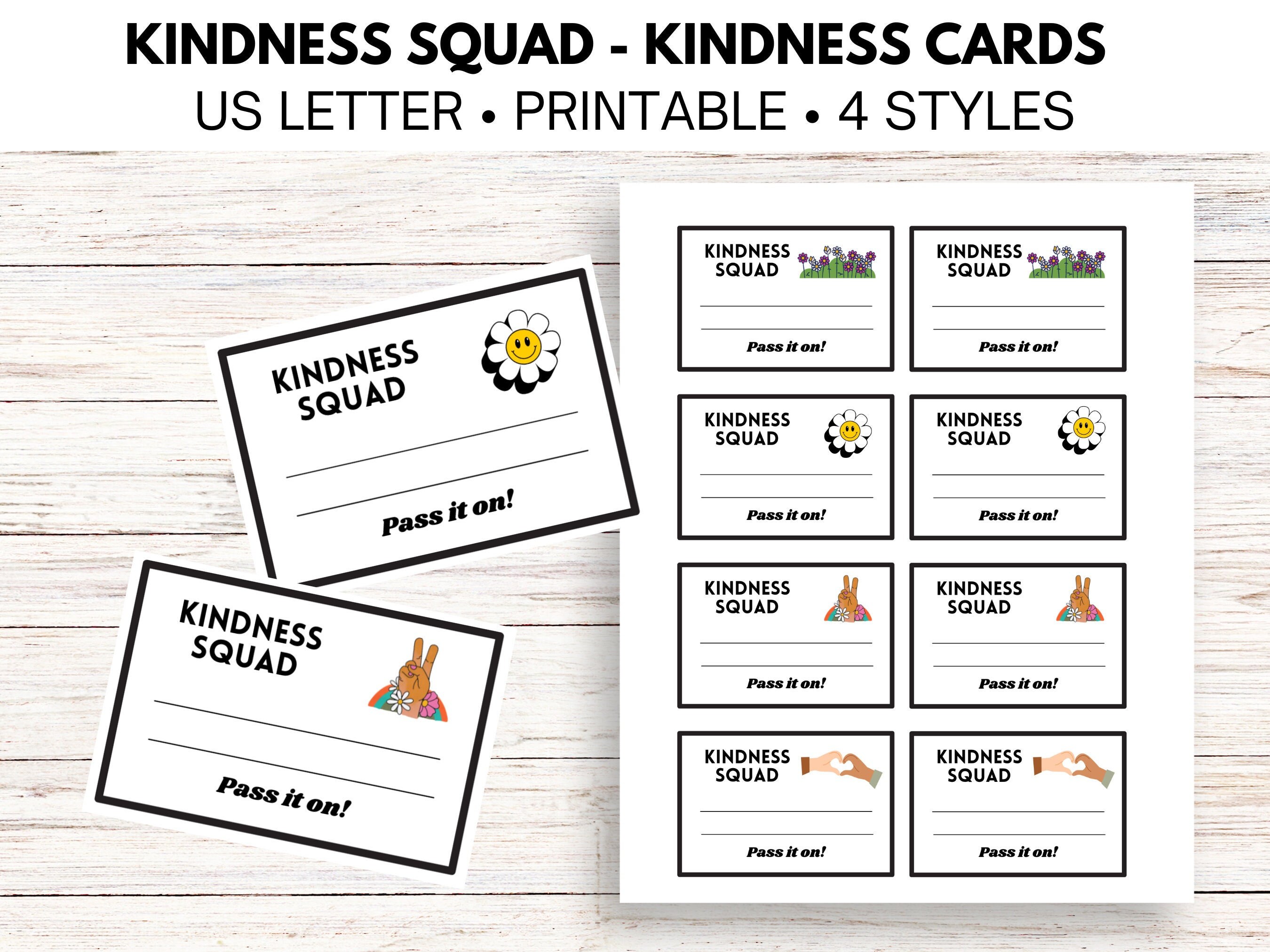 Kindness Cards - Kindness Squad - Random Acts of Kindness - SEL - Anti ...
