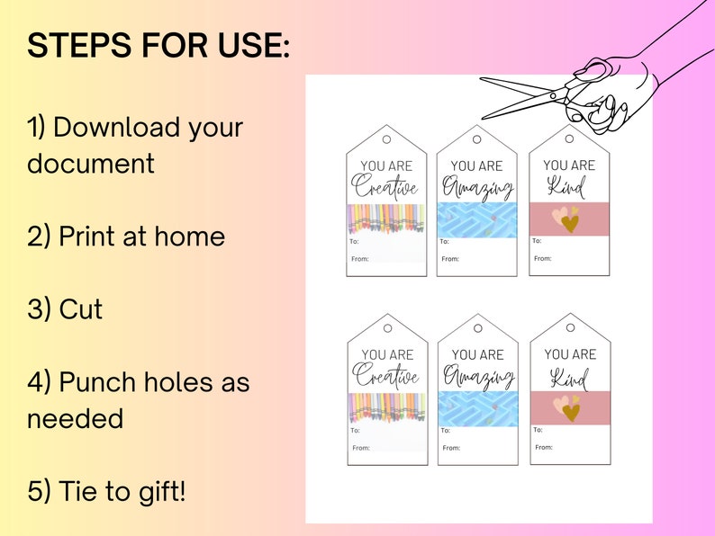 Printable Gift Tags for Teachers Affirmation Coworkers Students Friends ...