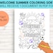 Welcome Summer Coloring Sort - Last Day of School Coloring Page ...