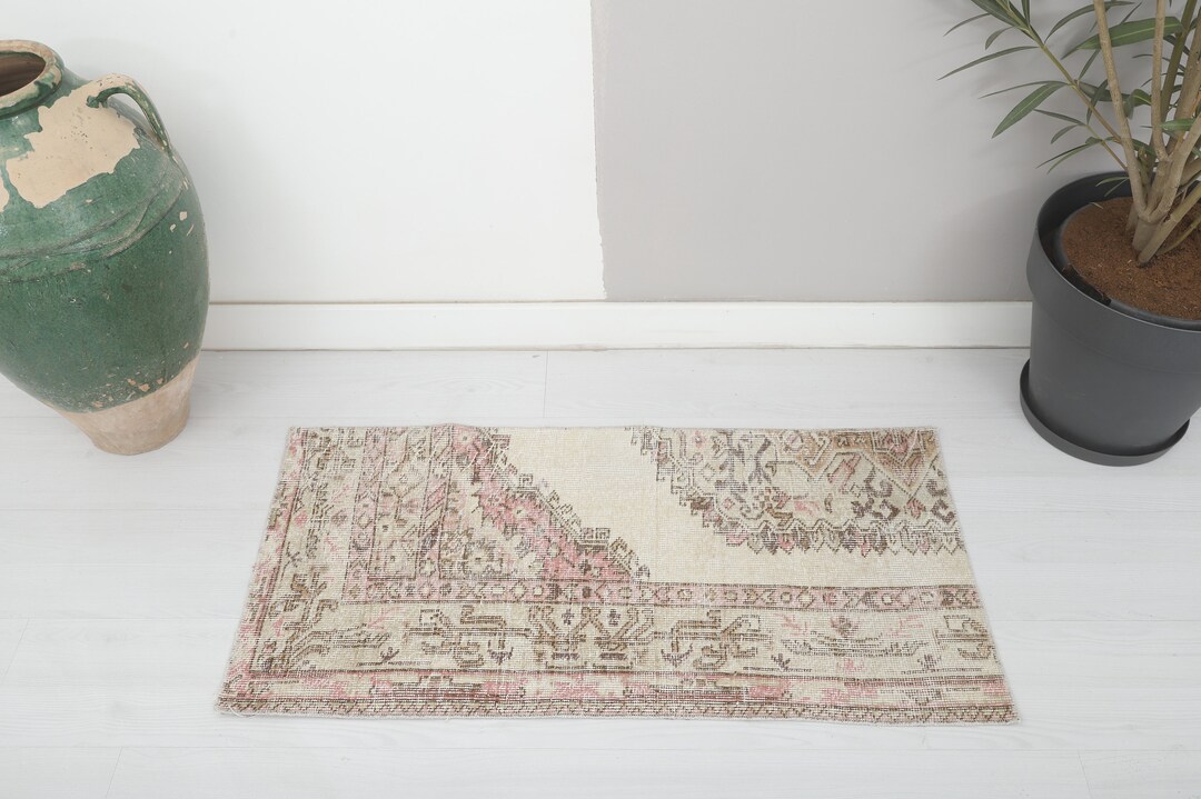 1'7 X 3'4 Ft Turkish Door Mat, Vintage Door Mat, 2x3 Turkish Rug, Home ...